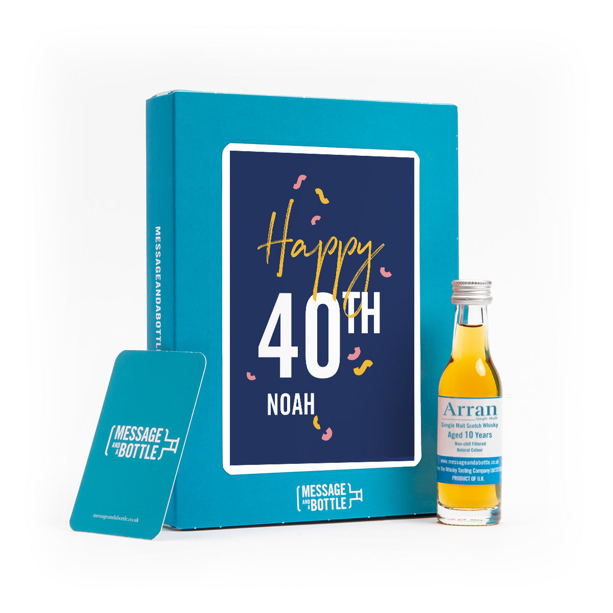 40th Birthday - milestone birthday card with spirit miniature – Whisky Tasting Co